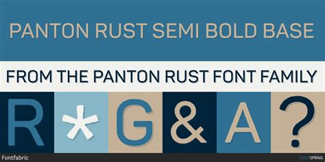Similar Fonts To Panton Rust Fontspring