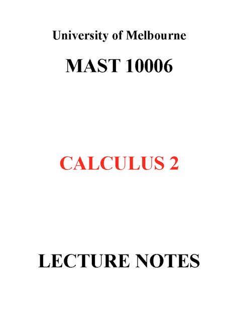 2008 Semester 1 Math20002 Calculus 2 Exam Paper Studocu