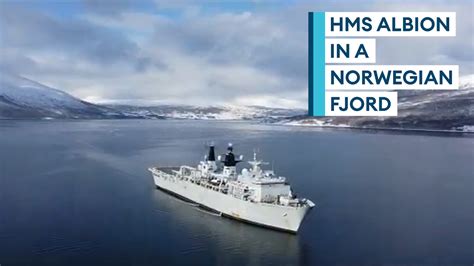 Drone Captures Fantastic Footage Of Hms Albion In A Norwegian Fjord