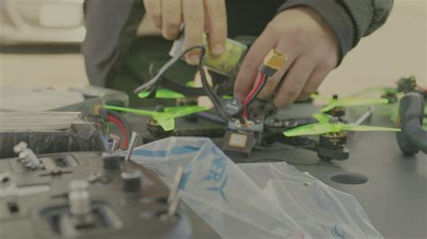 Hands Of A Man Assembling A Homemade Drone Free Stock Video