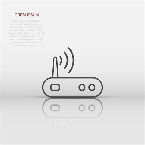 플랫 스타일의 Wifi 라우터 아이콘 흰색 격리된 배경 인터넷 연결 비즈니스 개념에 광대역 벡터 그림 프리미엄 벡터