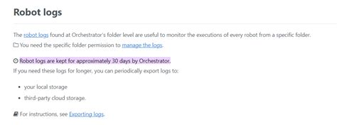 using expiration time of cloud orchestrator logs orchestrator