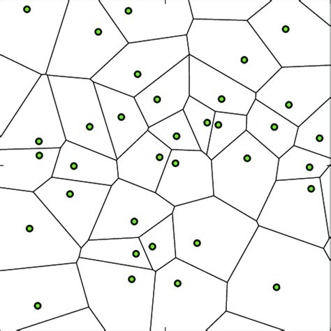 An Example Of A Voronoi Cell Area With 40 Gns Distributed In An Area Of