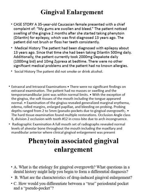 Gingival Enlargement Pdf Periodontology Clinical Medicine