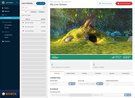 Overview Of User Interface Changes In Wowza Video Wowza Docs APIs
