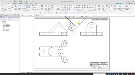 Nx Drafting Auxiliary View Youtube