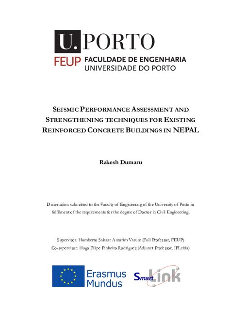 Pdf Seismic Performance Assessment And Strengthening Techniques For Existing Reinforced