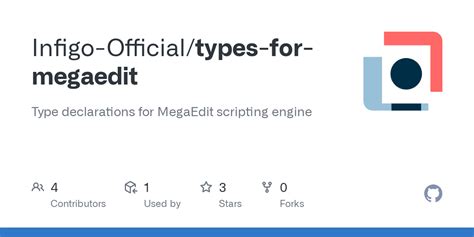 Github Infigo Officialtypes For Megaedit Type Declarations For