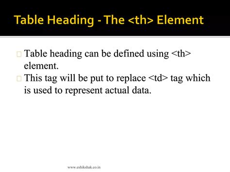 html table tags pdf