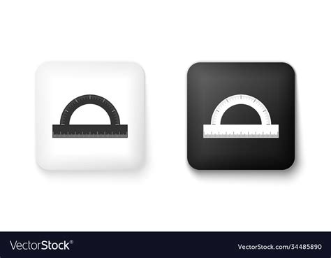 Black And White Protractor Grid For Measuring Vector Image