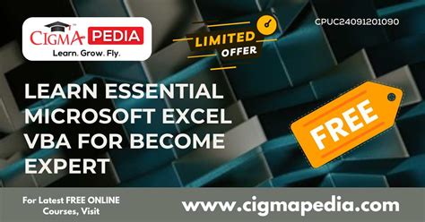 Learn Essential Microsoft Excel Vba For Become Expert Free Udemy