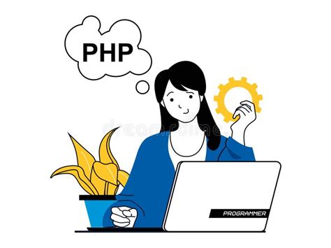 Web Development Concept With Character Situation Vector Illustration