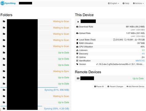 Syncthing Stuck And Web Gui Unresponsive After Adding Ignore Patterns