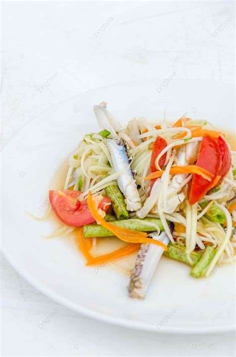 Background Salad Pepaya Pedas Dengan Kepiting Biru Foto Dan Gambar Untuk Download Gratis Pngtree