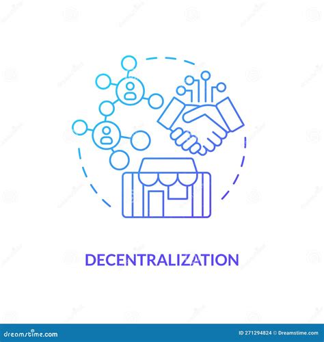 Decentralization Blue Gradient Concept Icon Stock Vector Illustration Of Line Outline 271294824