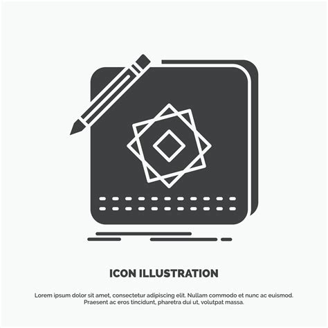 Design App Logo Application Design Icon Glyph Vector Gray Symbol For Ui And Ux Website Or