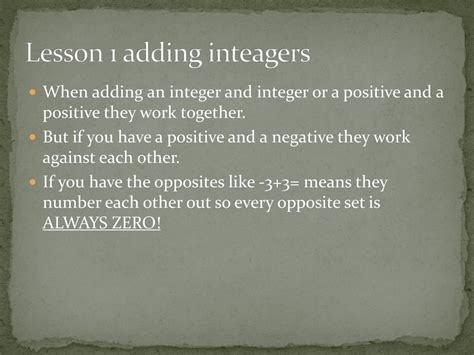 Integers Ppt Download