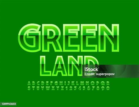 벡터 에코 엠블럼 그린 랜드 현대 알파벳 문자 및 숫자 세트 0명에 대한 스톡 벡터 아트 및 기타 이미지 0명 공원