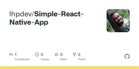 GitHub Lhpdev Simple React Native App