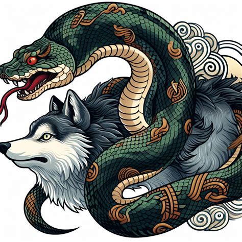 Python And Wolf By Kasperz3r0 On Deviantart