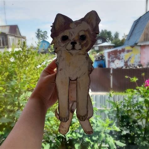 Большая бумажная собака Рисунки домашних животных Бумажные животные Картинки домашних животных