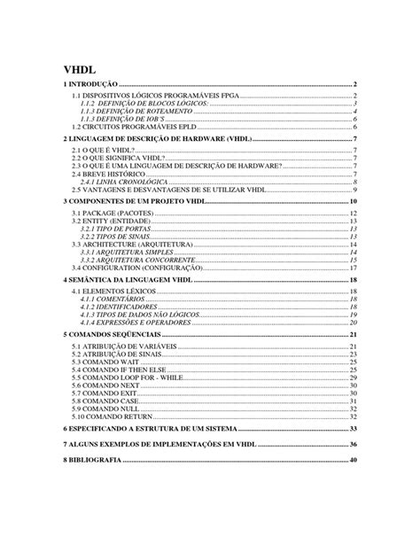 Apostila De Vhdl Pdf Vhdl Fpga