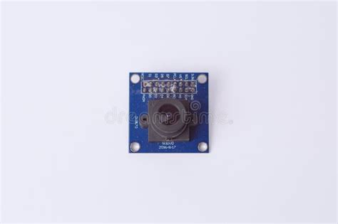 Front View Of OV VGA CMOS Camera Module For Microcontroller Projects Editorial Stock Image