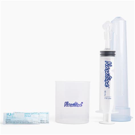 Nasaline® Nasal Rinsing System Kit with 50 Premixed Saline Packets ...