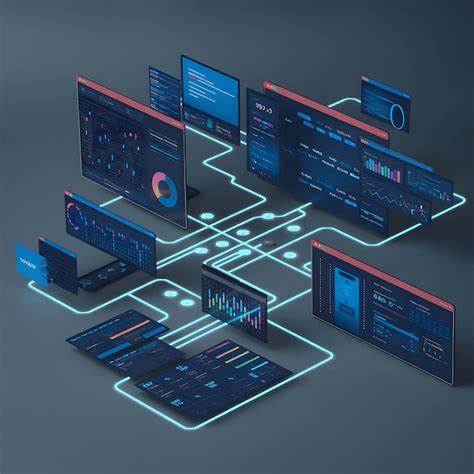 Futuristic Big Data Visualization Graphics Perfect For Modern Business And Analytics