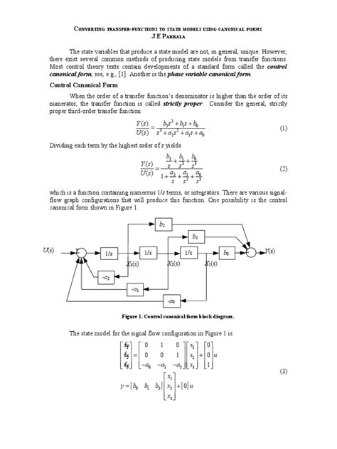 Canonical Form See Eg 1 Another Is The Phase Variable