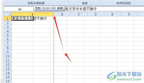 Excel表格文字太长但不换行怎么办？ Excel表格文字太长不换行的解决方法 极光下载站