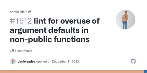 Lint For Overuse Of Argument Defaults In Non Public Functions · Issue