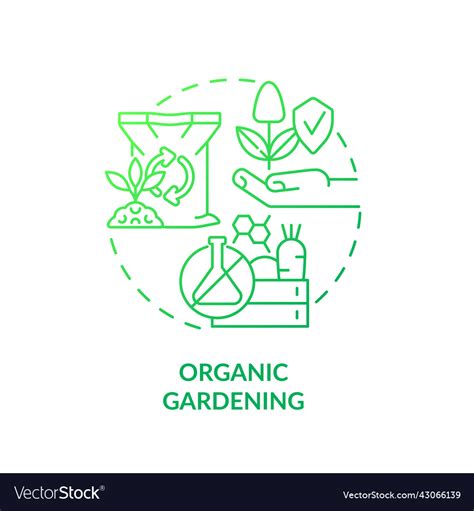 Organic Gardening Green Gradient Concept Icon Vector Image