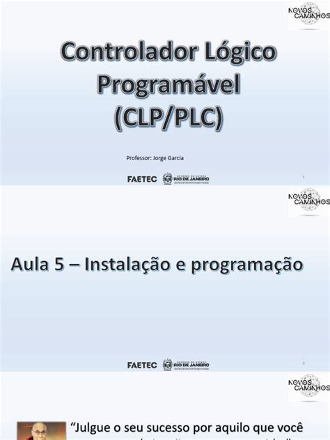 aula 5 instalação e programação pdf controlador lógico