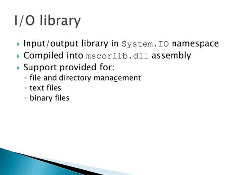 C Framework Class Library Pptx