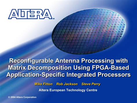 Pdf Reconfigurable Antenna Processing With Matrix · Title