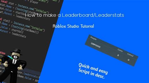 How to make a Leaderboard/Leaderstat in Roblox Studio! - YouTube