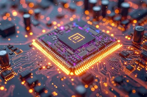 Intricate 3d Microprocessor With Ai Circuit Lines Cutting Edge