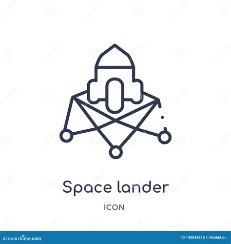 Linear Space Lander Icon From Astronomy Outline Collection Thin Line Space Lander Vector