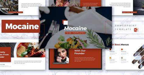 Mocaine Шаблон ресторана и продуктов питания Powerpoint Шаблоны презентаций Включая питание