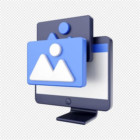 Premium Psd 3d Computer Function Save Image