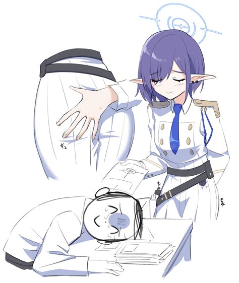 Sensei Doodle Sensei And Aoi Blue Archive Drawn By Projectorzero Danbooru