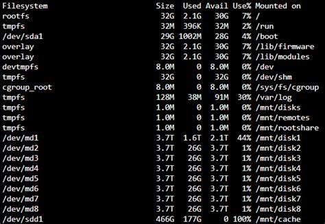 no space on device error general support unraid