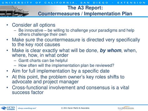 The A3 Report Countermeasures