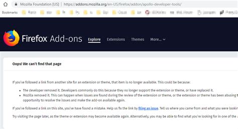 Link To Download Firefox Extension Doesnt Work · Issue 186 · Apollographqlapollo Client