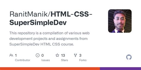 Github Ranitmanikhtml Css Supersimpledev This Repository Is A