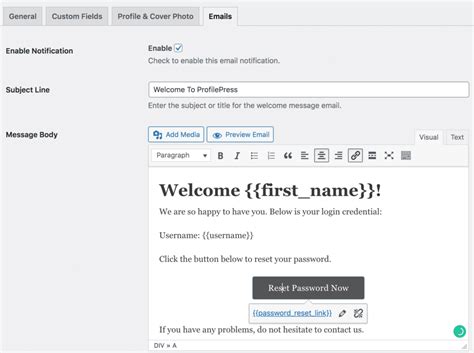 How To Send Wordpress Welcome Email To New Users Profilepress