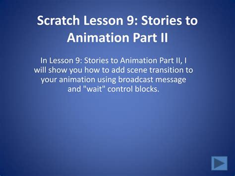 Ppt Scratch Lesson 9 Stories To Animation Part Ii Powerpoint Presentation Id2018159