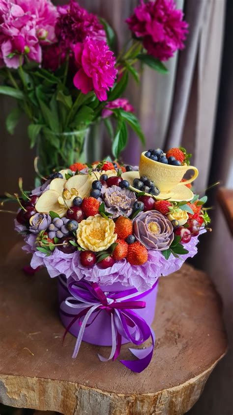 Пин от пользователя Катя Жанько на доске букеты Фруктовые съедобные композиции Съедобные