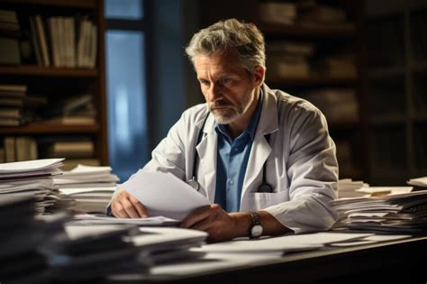 Premium Photo Medical Charts And Records Man Sorting